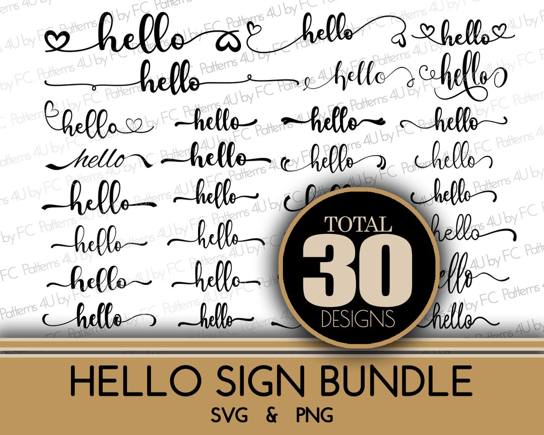 Hello Sign SVG, Hello Sign PNG, Welcome Sign Svg Png Handwritten ...