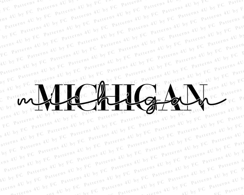 Michigan SVG: Hand-drawn State Clipart (digital Download) - Etsy