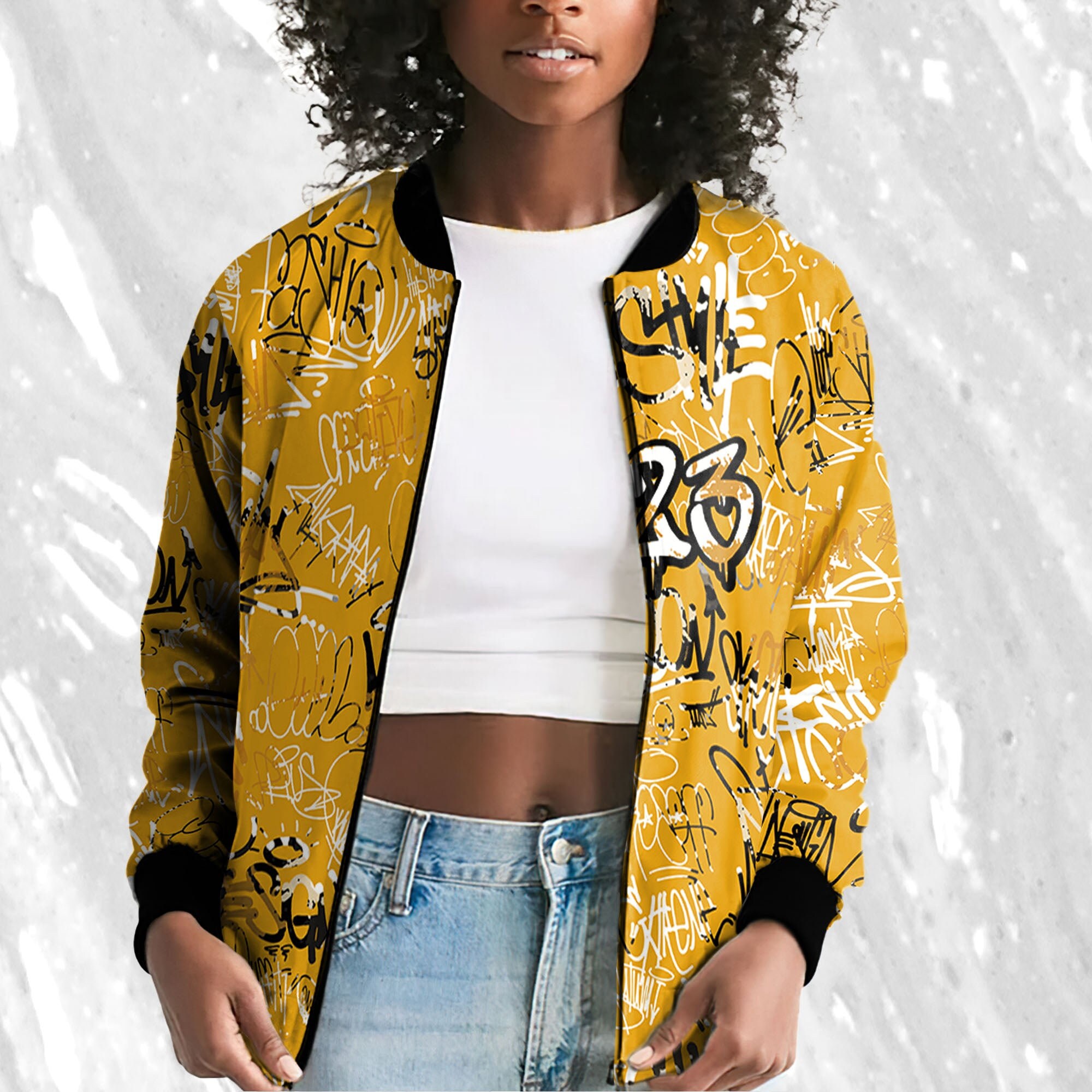 23 Hiphop 3D Graffiti Pattern Jacket Match Jordan 1 Retro High OG ...