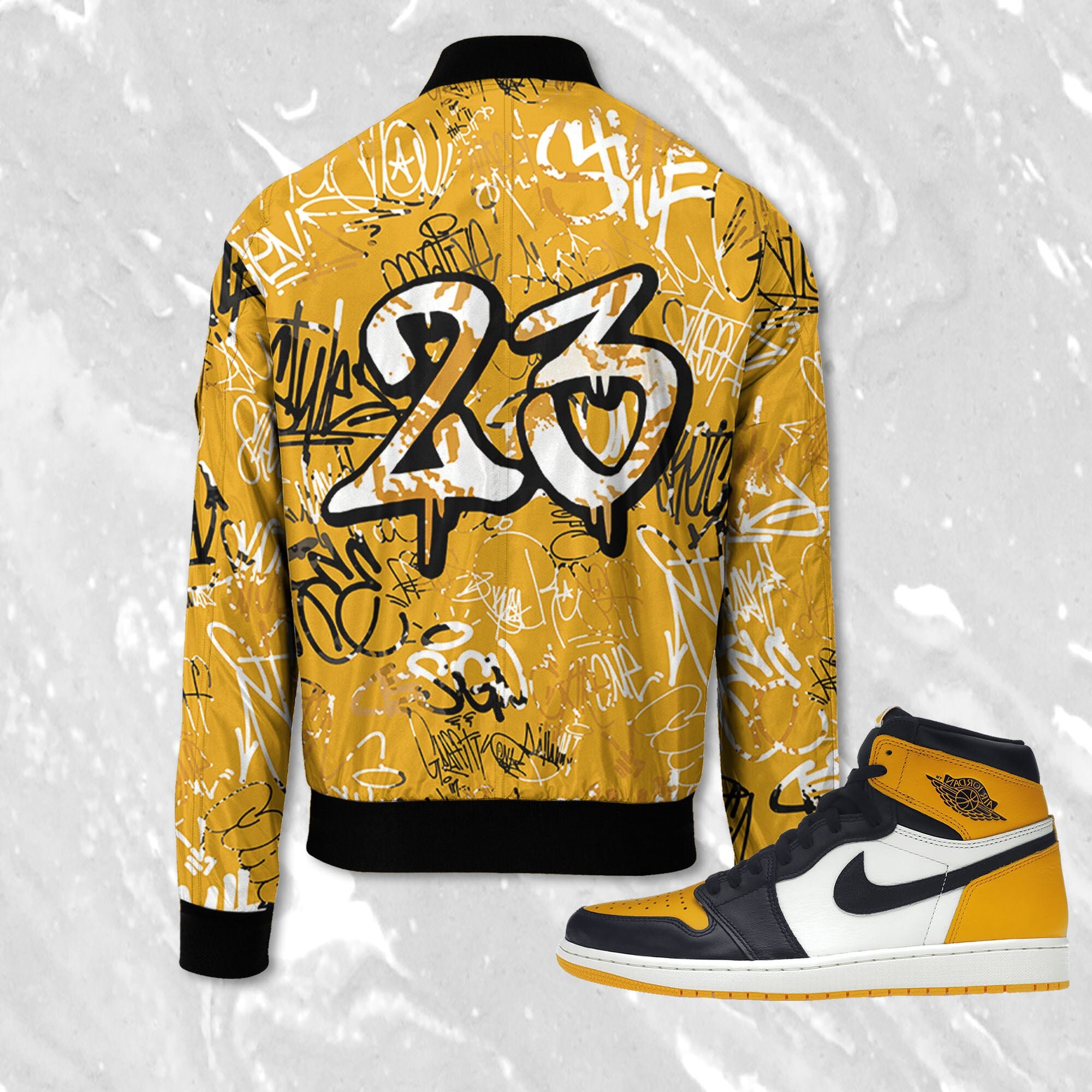 23 Hiphop 3D Graffiti Pattern Jacket Match Jordan 1 Retro High OG ...