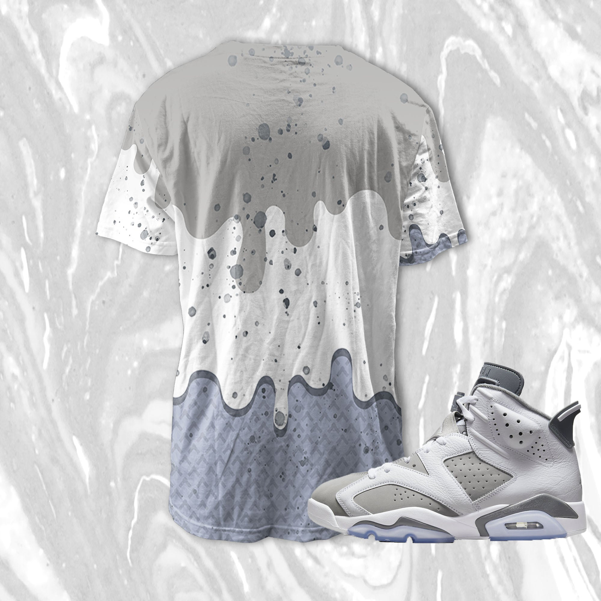 KREAM 3D Waffle Cone T-Shirt Match Jordan 6 Cool Grey sold by Ian Jepson | SKU 272644 ...