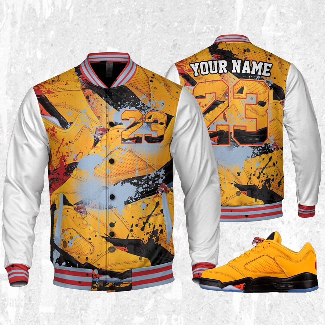 Custom 23 Sneakers 3D Sneaker Texture Varsity Match AJ 5 Low - Etsy