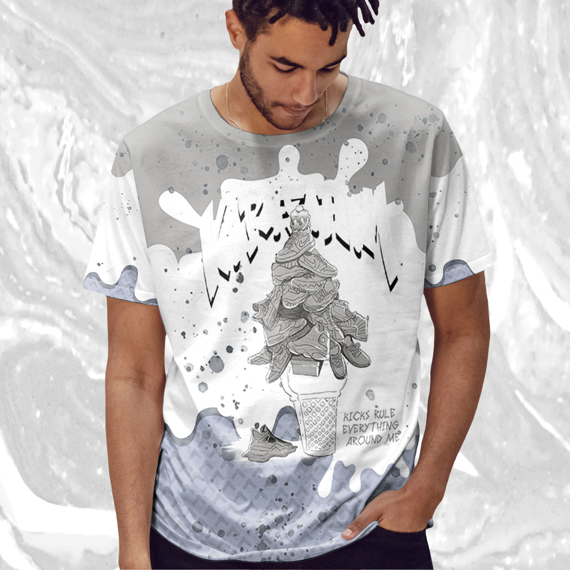 KREAM 3D Waffle Cone T-Shirt Match Jordan 6 Cool Grey sold by Ian ...