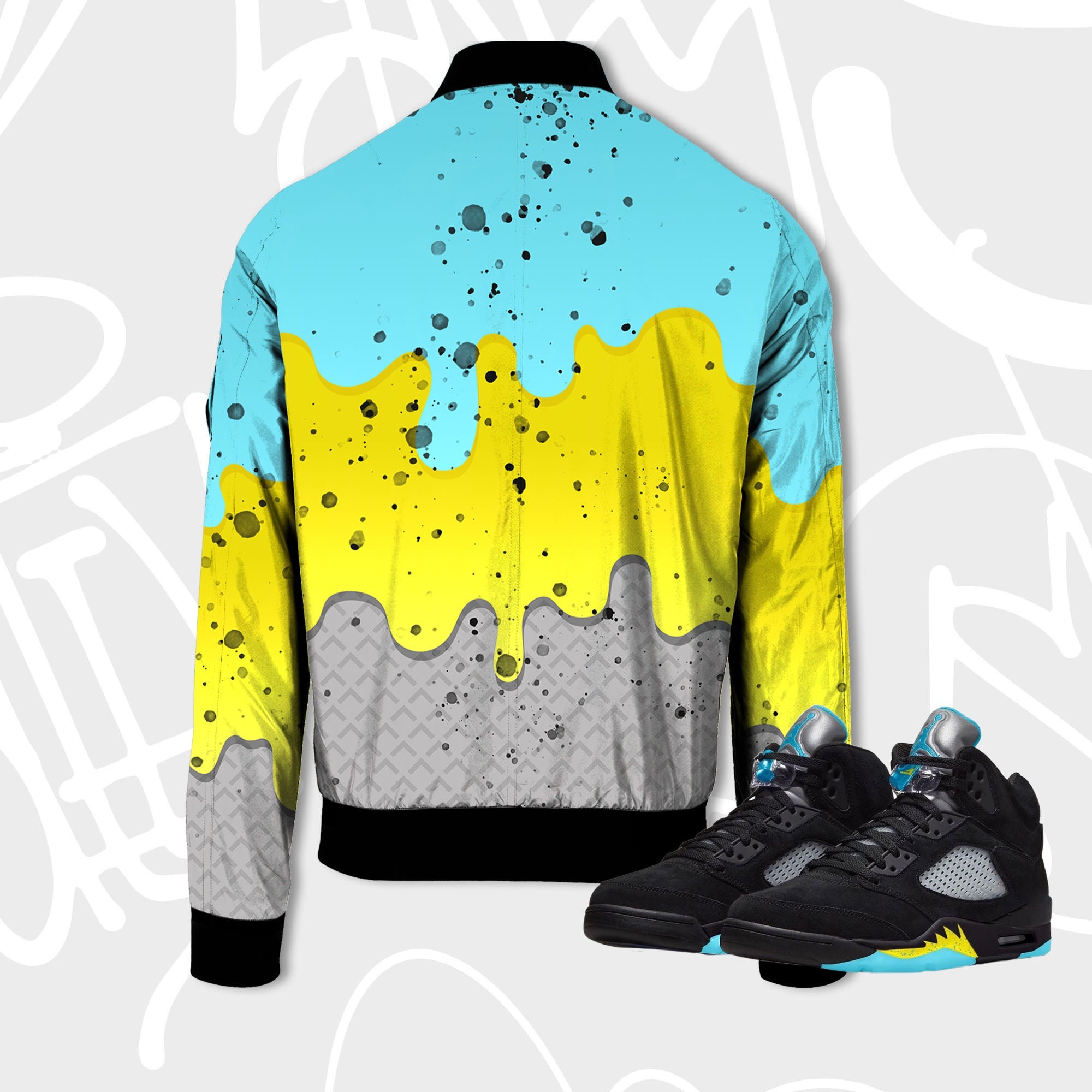 KREAM 3D Waffle Cone Jacket Match Jordan 5 Aqua sold by Zeun | SKU 40548772 | 30% OFF Printerval
