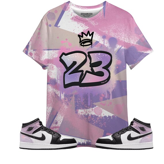 Number 23 Graffiti Unisex 3D Shirt Match Jordan 1 Mid SE Zen - Etsy