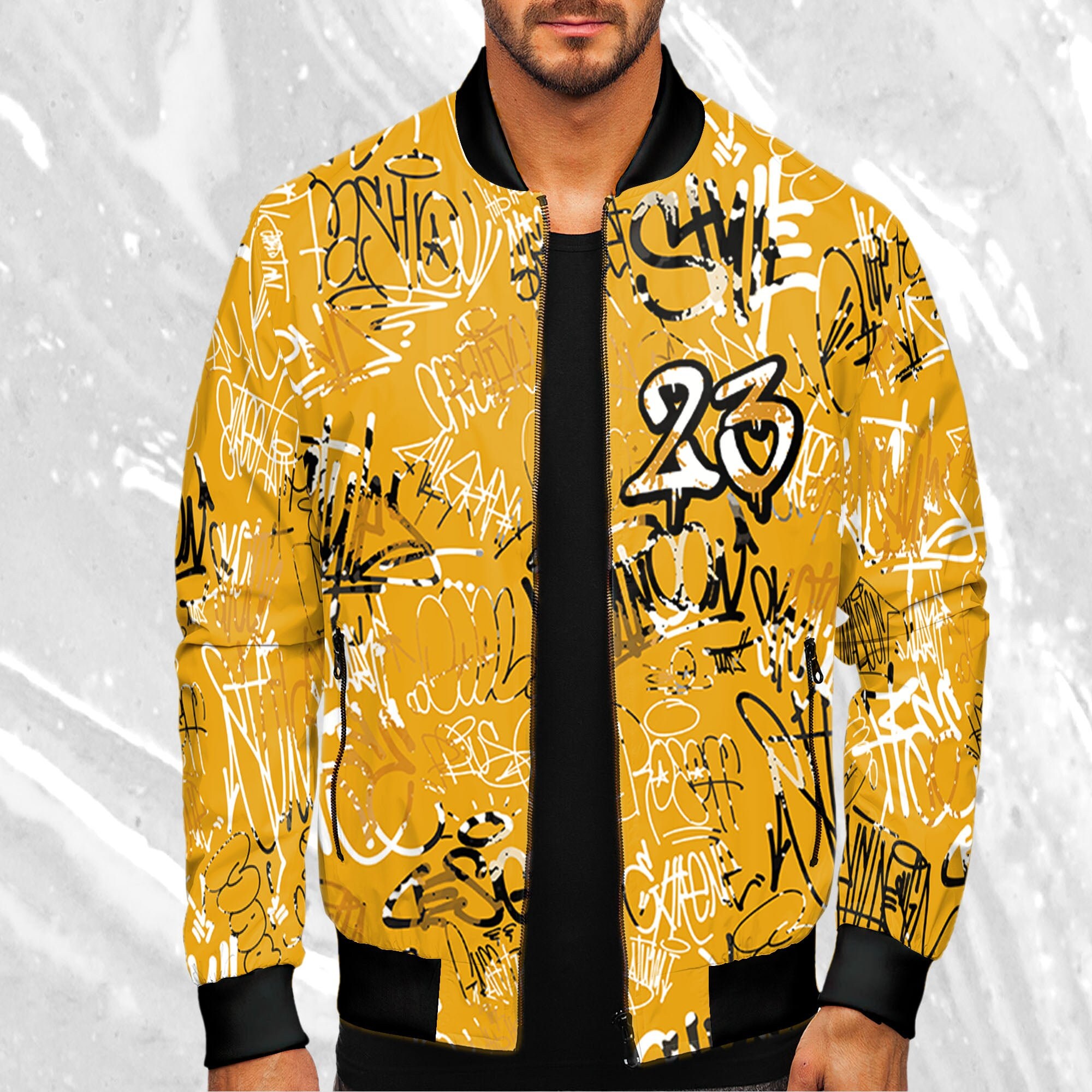 23 Hiphop 3D Graffiti Pattern Jacket Match Jordan 1 Retro High OG ...
