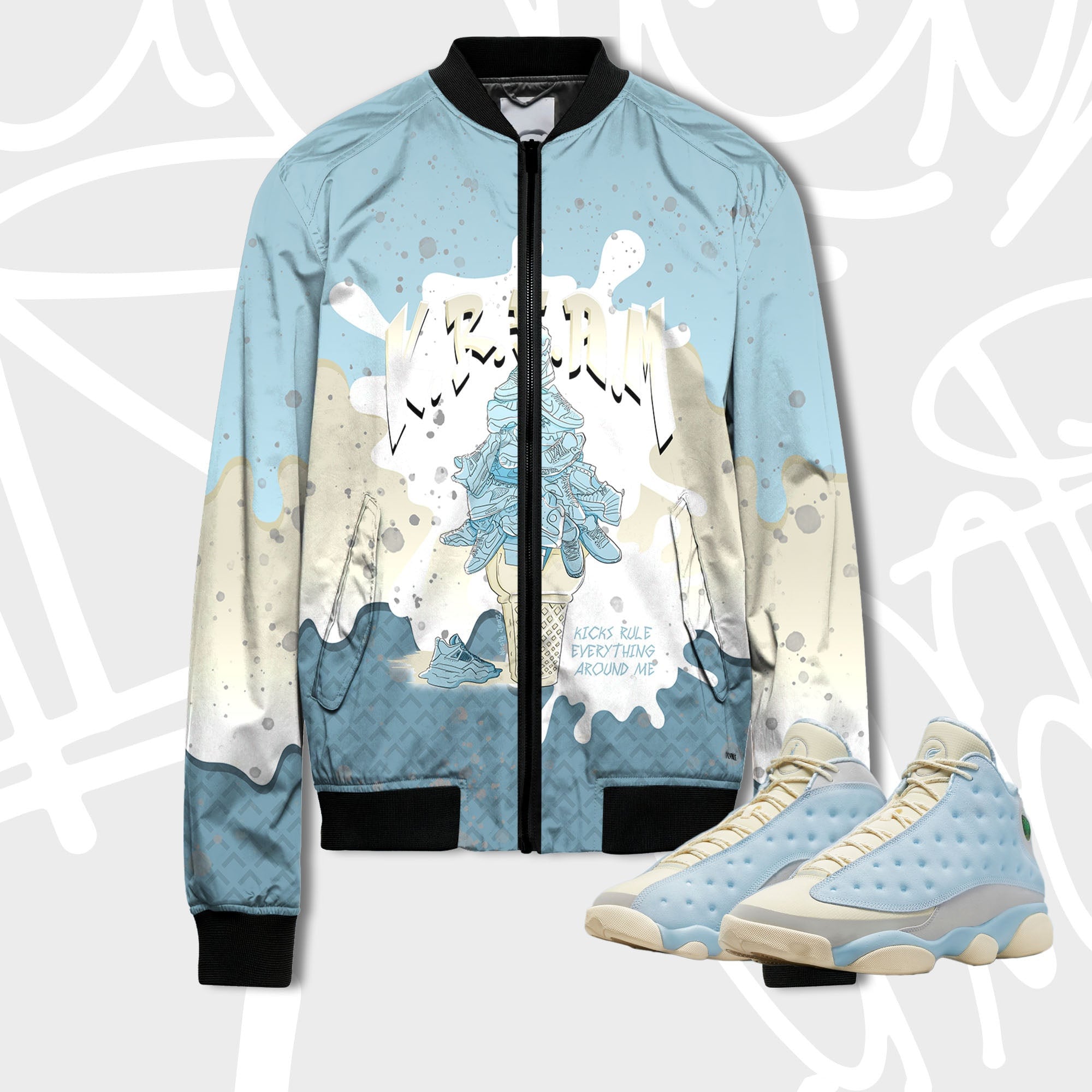 KREAM 3D Waffle Cone Jacket Match Jordan 13 SoleFly sold by Gregory ...