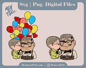 Carl and Ellie Valentine Png - Etsy