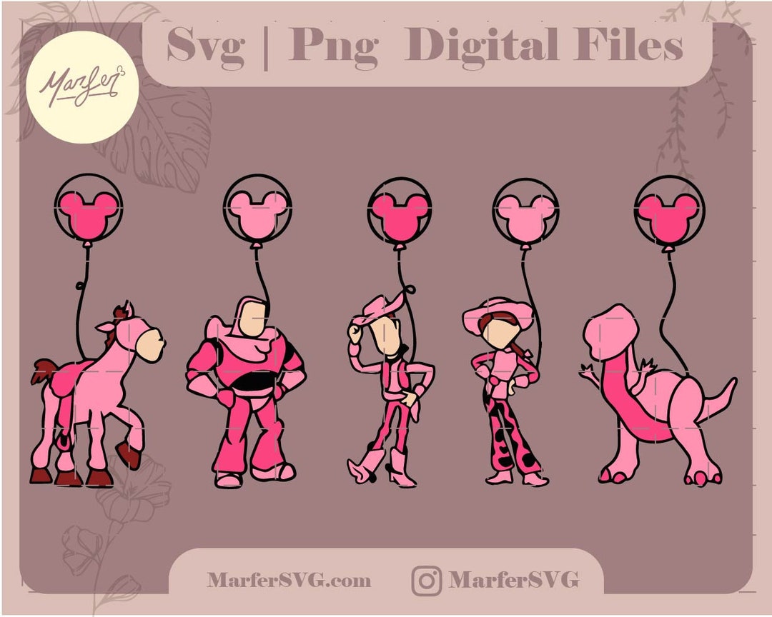 Toy Story rosa SVG Bundle, Dxf, Png, Svg, Eps, Jpg, Woody SVG, , Cricut ...