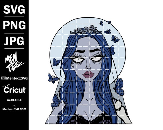 Corpse Bride SVG Cricut Svg Clipart Layered SVG Files for - Etsy