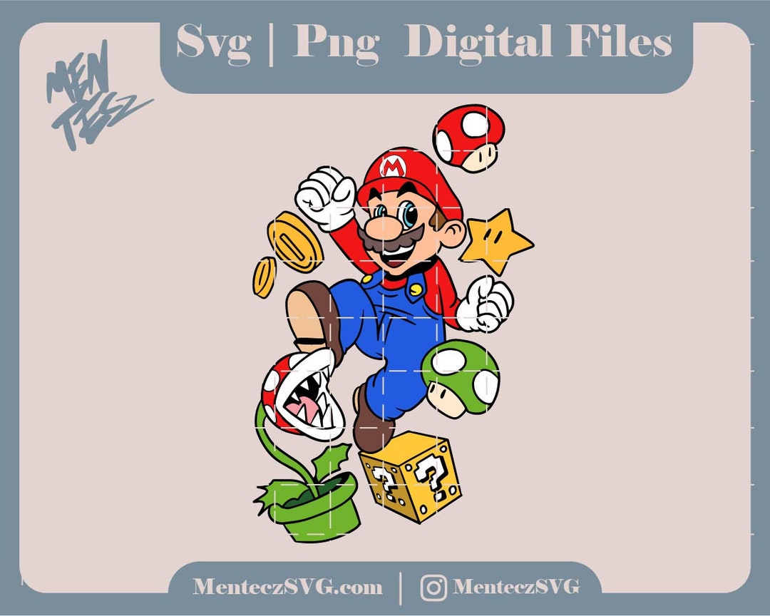 The Super Mario Bros SVG, png - Etsy Portugal