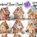 15 Watercolor Gingerbread House Clipart, Christmas Clipart, Winter ...