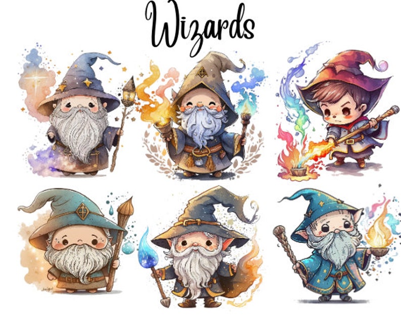 Magic School Clipart, Wizard Witch Clipart, Dragon Phoenix Clipart, Magic Clipart Bundle PNG ...