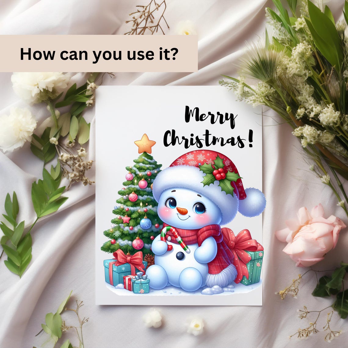 Christmas Snowman Clipart, 12 High Quality PNG Bundle, Cute Winter ...