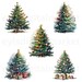 20 Watercolor Christmas Tree Clipart, Christmas Clipart, Winter Clipart ...