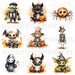 35 Watercolor Halloween Cute Cartoon Characters Clipart, Witch Ghost ...