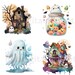 25 Watercolor Halloween Cute Clipart, Vampire Bat Witch Pumpkin Clipart ...