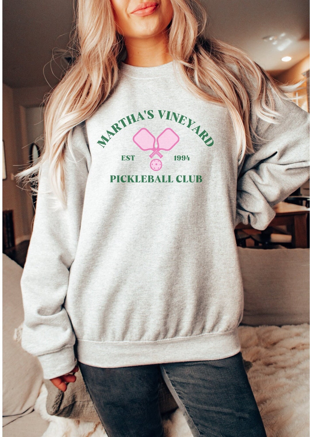 Preppy Pickleball Sweatshirt, Pickleball Player Gift, Womens Pickleball ...