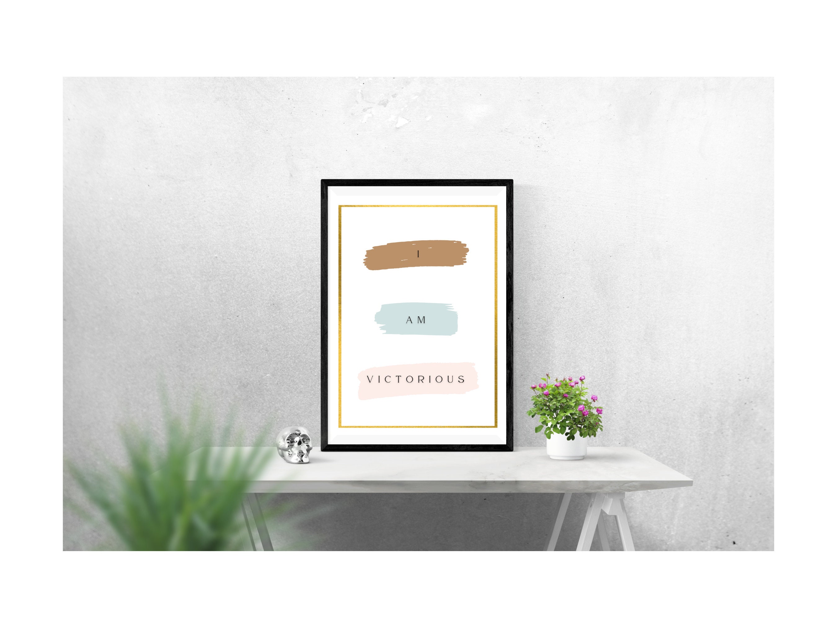 Victorious Affirmation Poster - Etsy