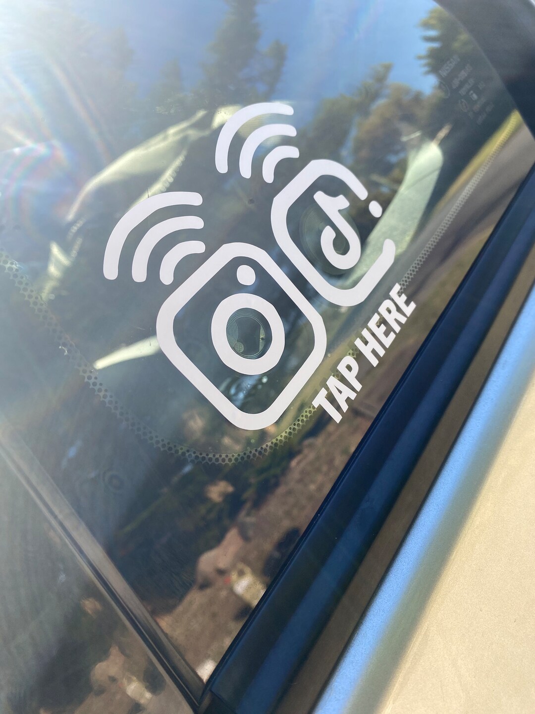 Tap Here NFC Social Media Vinyl Sticker - Etsy Australia