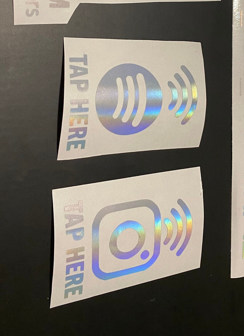 Tap Here NFC Social Media Vinyl Sticker - Etsy Australia