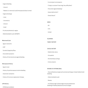 OBGYN HPI Template (6 Pages) — OB, L and D, Postpartum, Gyn Hx, and C ...