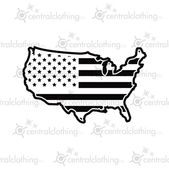 USA Flag Clip Art Shaped Like USA United States of America | Etsy