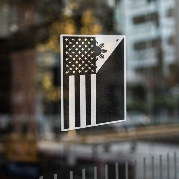 Filipino American Flag Sticker - Etsy