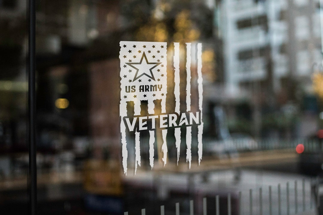 Veteran American Flag Vinyl Decal Marines Navy Army - Etsy