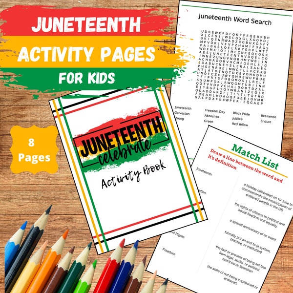 Juneteenth Coloring Pages - Etsy