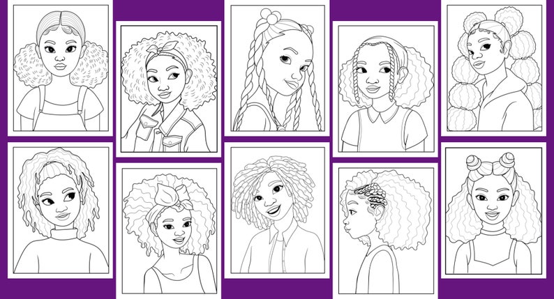 Black Girl Magic Coloring Pages for Kids - INSTANT DOWNLOAD! - Etsy