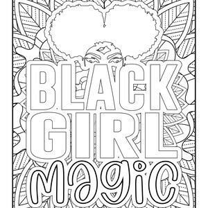 Black Girl Coloring Pages Inspirational Quotes - INSTANT DOWNLOAD! - Etsy