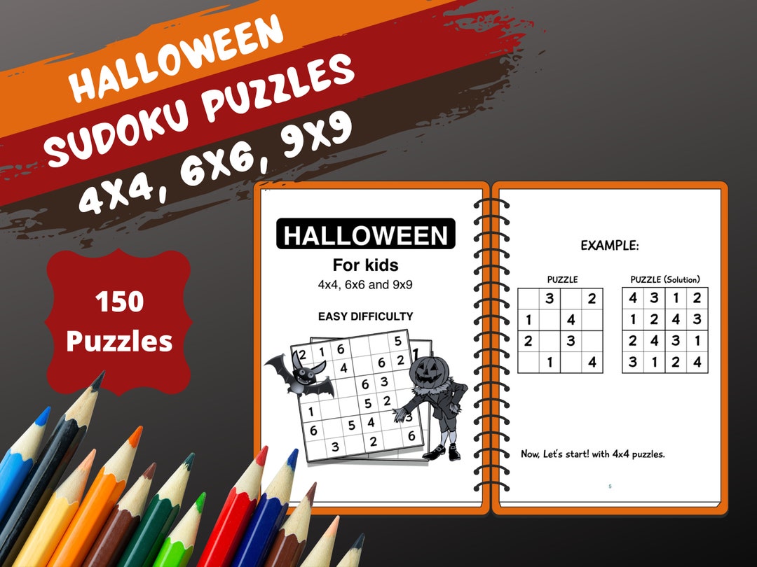 Halloween Sudoku (150 Puzzles!) - INSTANT DOWNLOAD! - Etsy