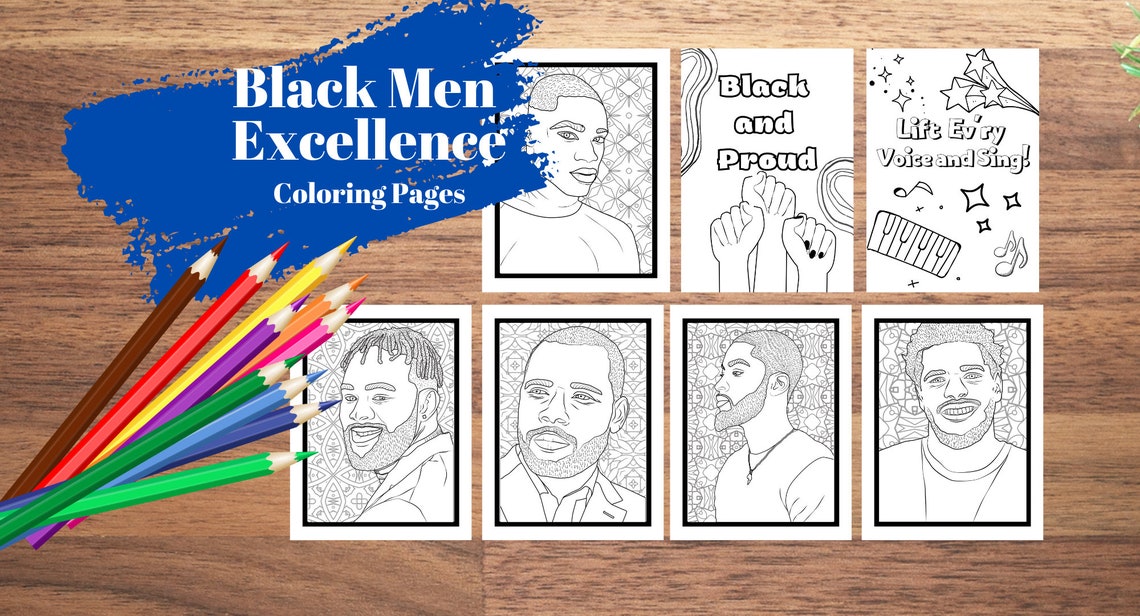 Black Man Coloring Pages: Excellence for Black Boys INSTANT DOWNLOAD - Etsy