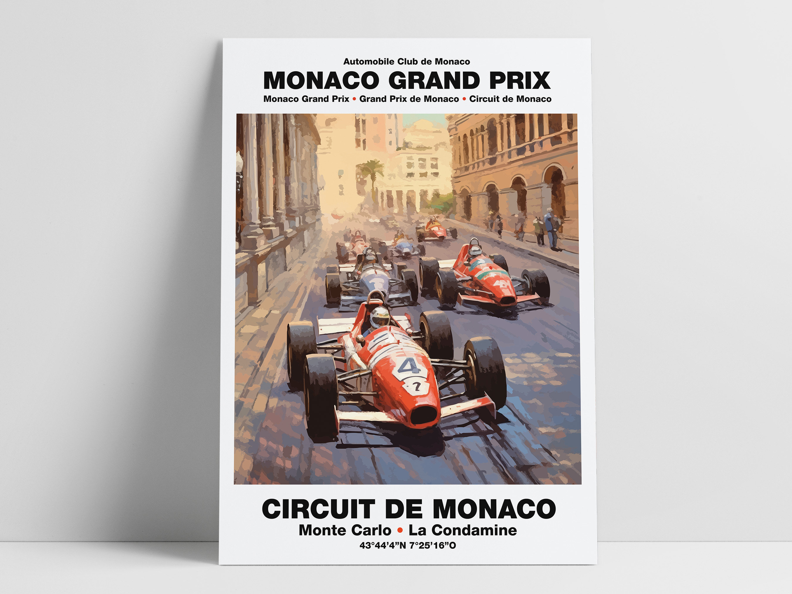 Monaco Racetrack Poster, Monaco Circuit Poster, Monaco Grand Prix ...