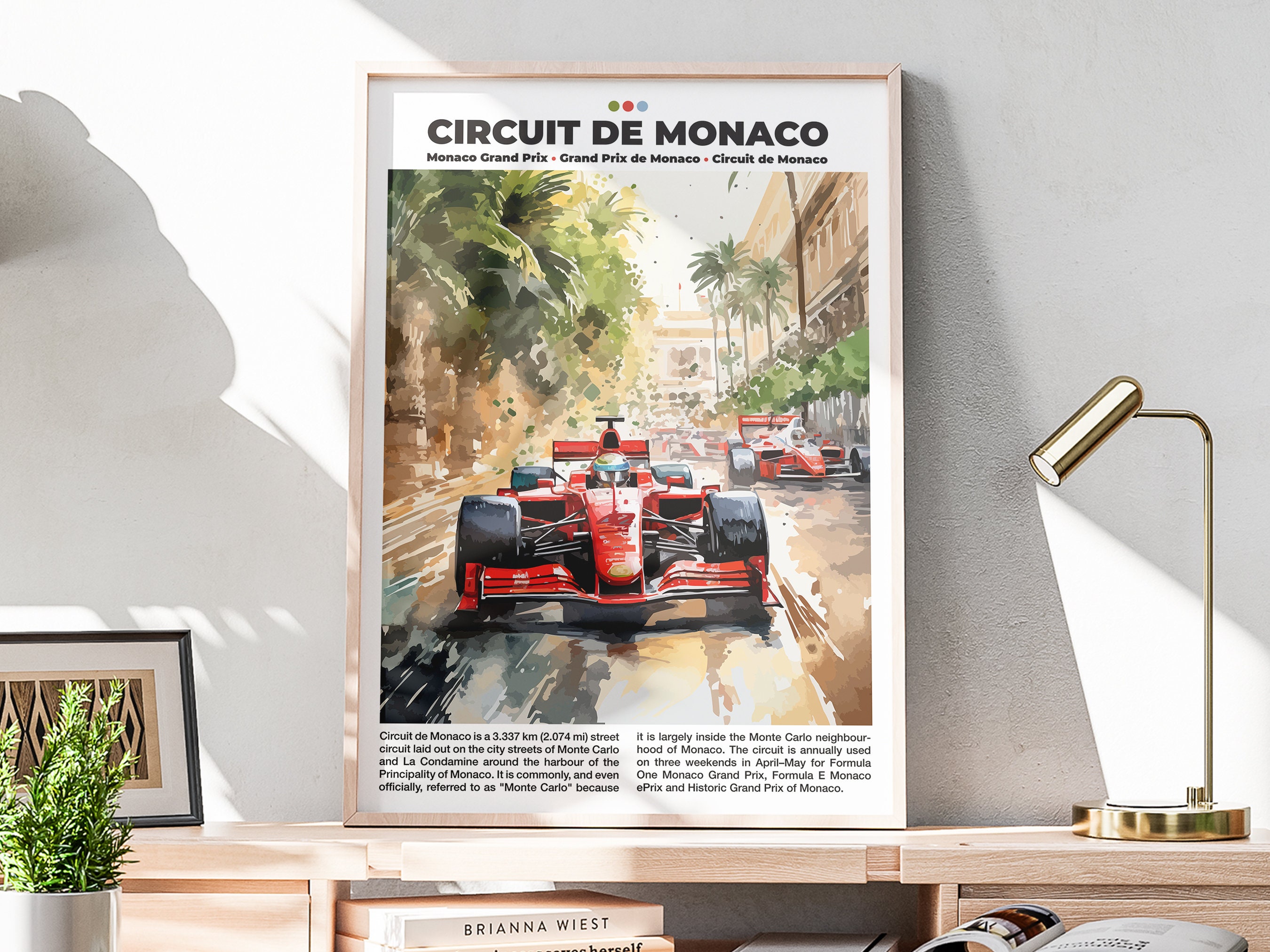 Circuit De Monaco Poster, Monaco Grand Prix Poster, F1 Racetrack Poster ...