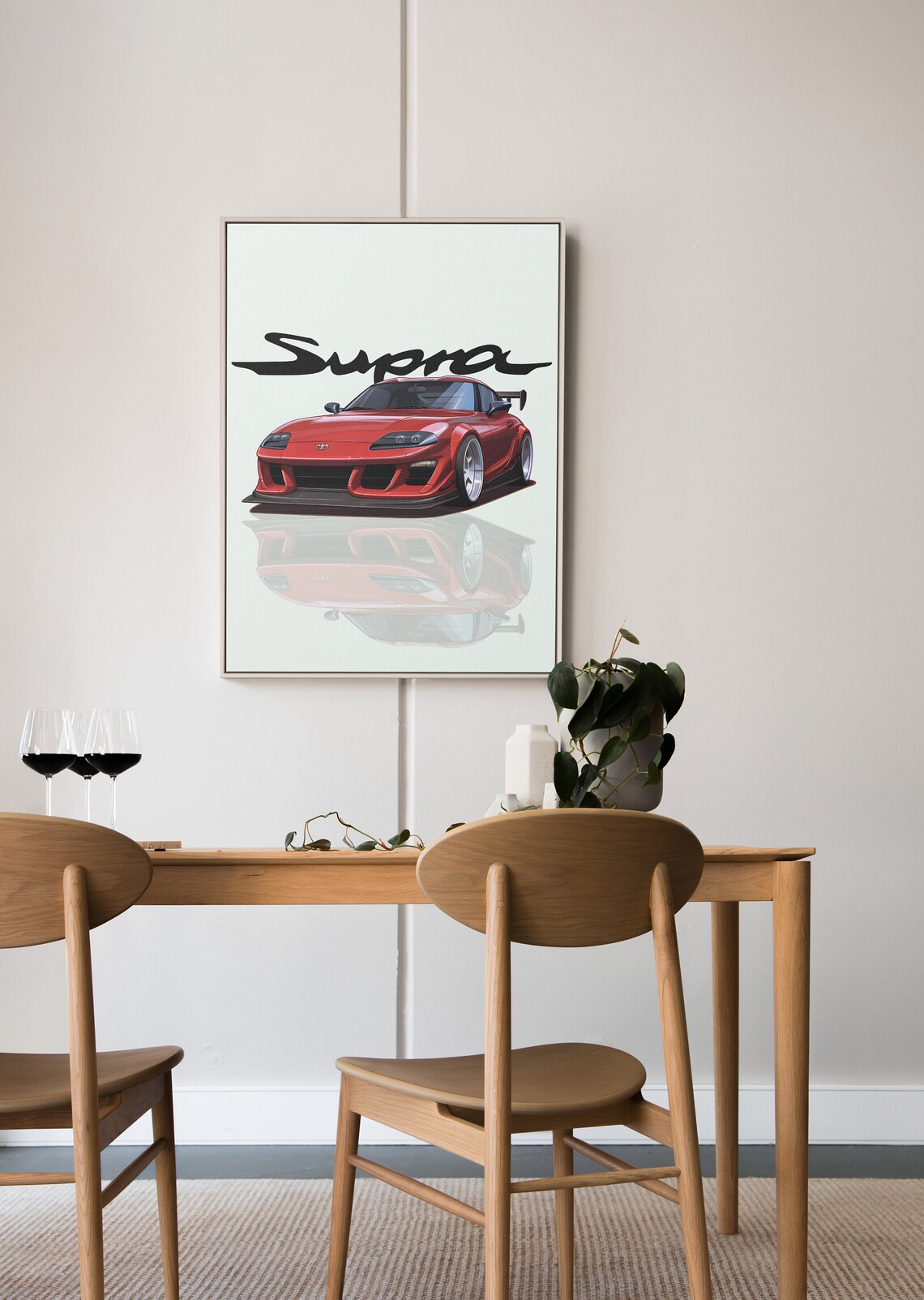 Toyota Supra Poster, Supra MK4 Wall Art, JDM Car Poster, Classic Car ...