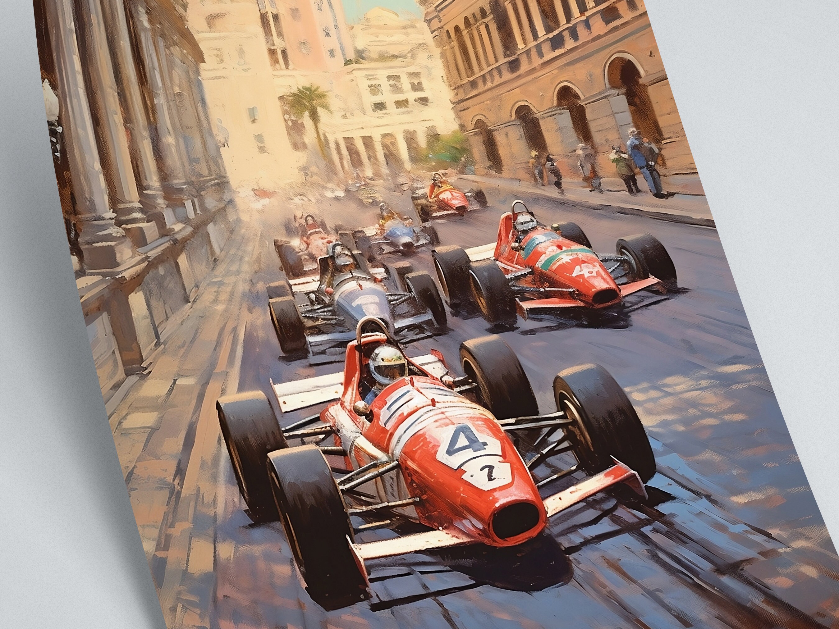 Vintage Formula 1 Poster, Retro Monsco Grand Prix Wall Art, F1 Racing ...