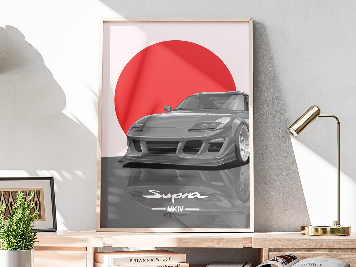 Supra Poster, Toyota Supra MK4 Poster, JDM Car Poster Digital Download ...