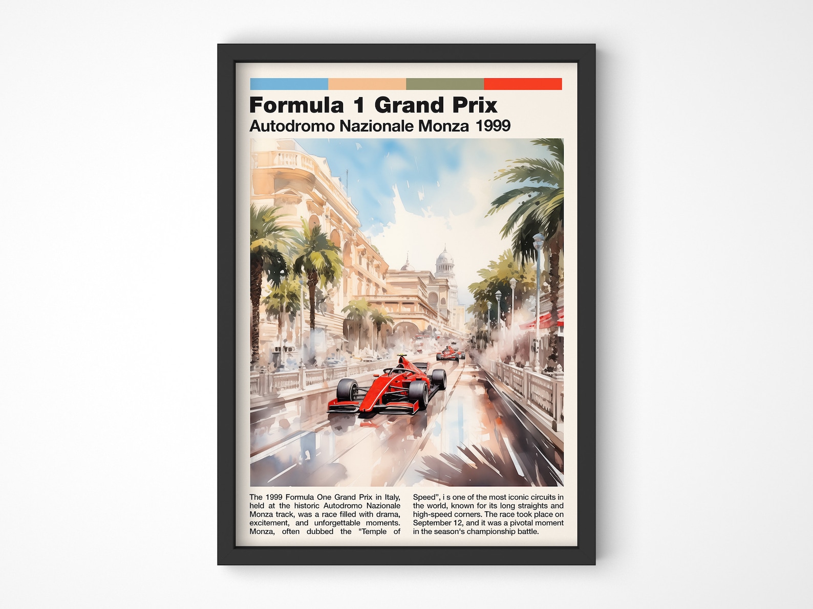 Formula 1 Italy Grand Prix Poster, F1 Autodromo Nazionale Monza Circuit ...