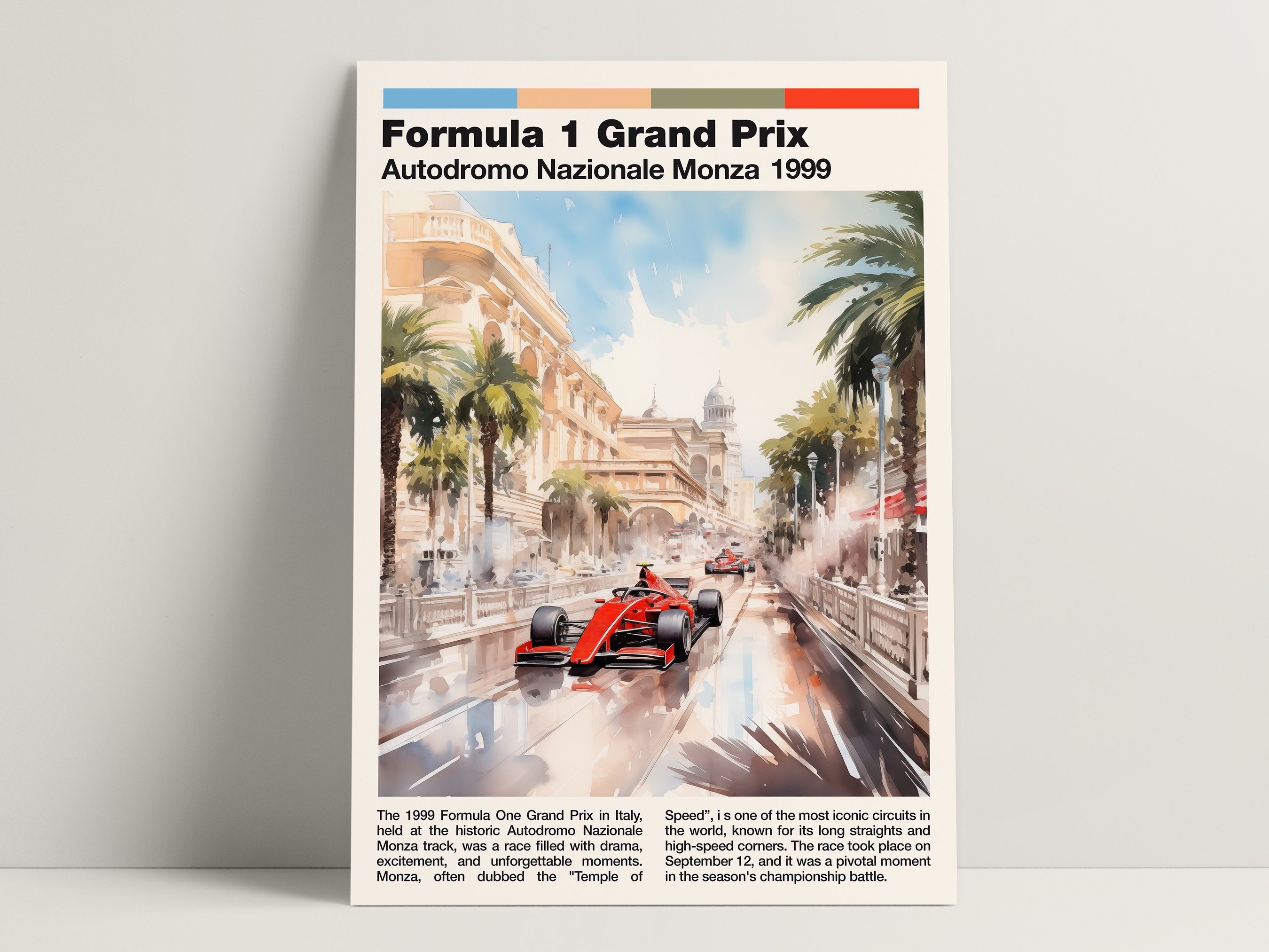 Formula 1 Italy Grand Prix Poster, F1 Autodromo Nazionale Monza Circuit ...