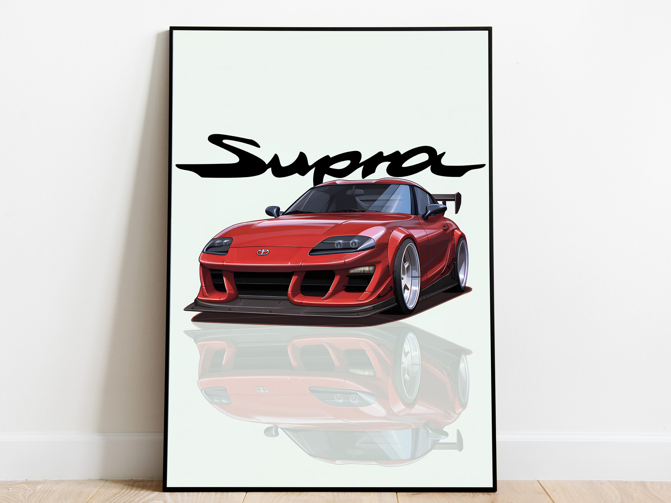 Toyota Supra Poster, Supra MK4 Wall Art, JDM Car Poster, Classic Car ...