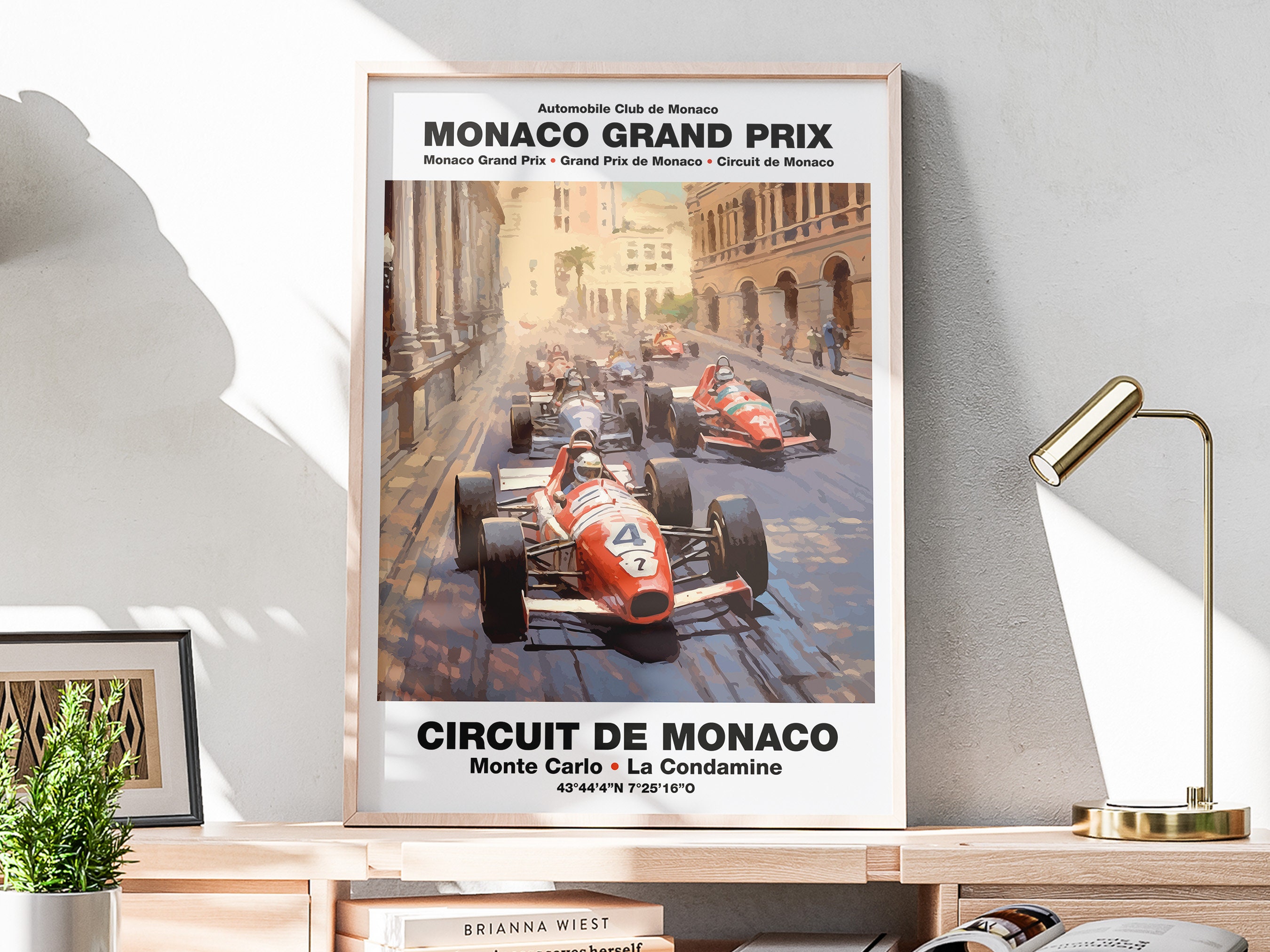 Monaco Racetrack Poster, Monaco Circuit Poster, Monaco Grand Prix ...