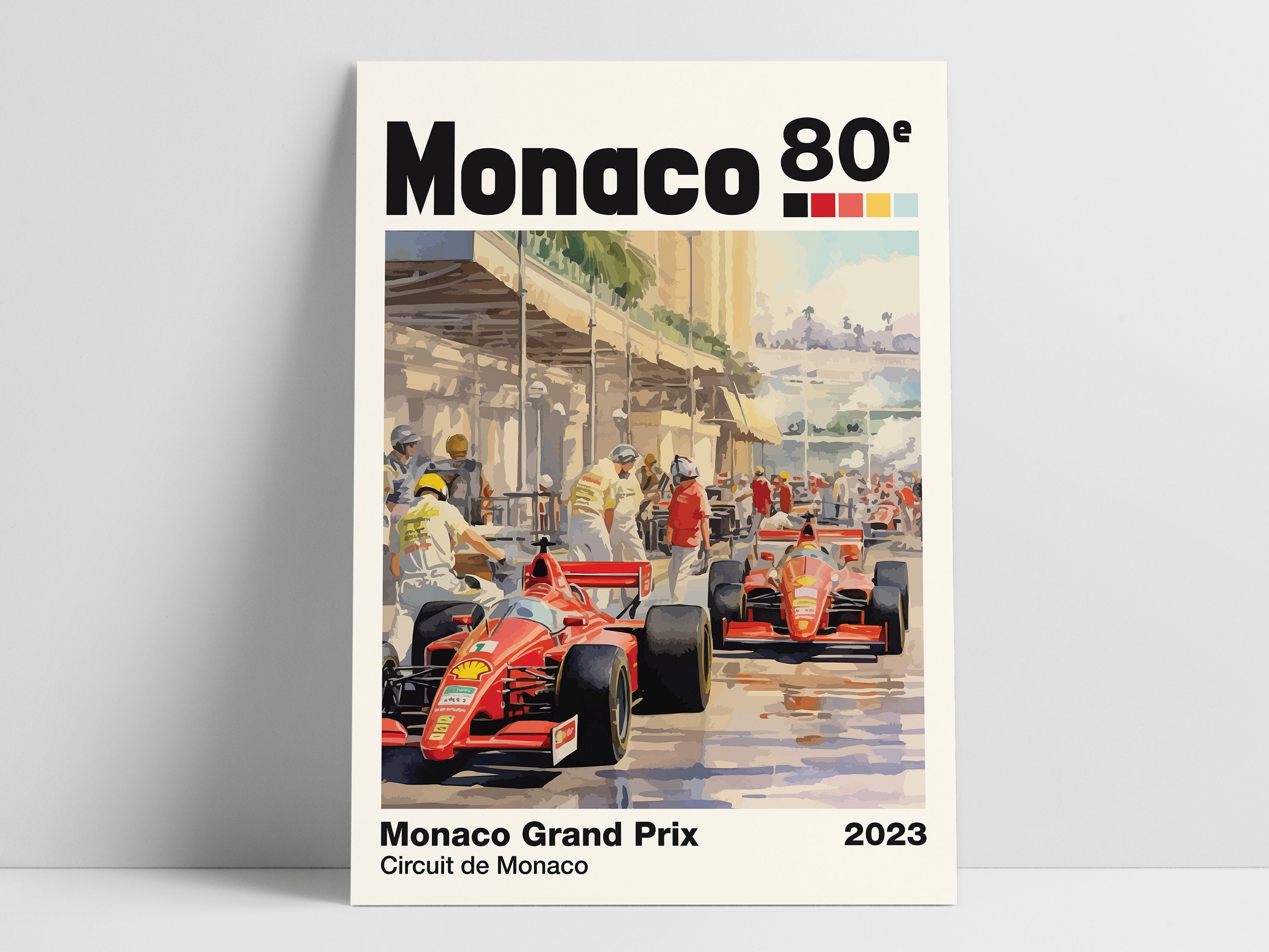 Monaco Grand Prix Poster 2023, F1 Poster Ferrari, Formula 1 Printable ...