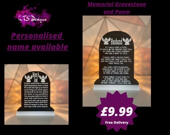 Headstone Poem - Etsy