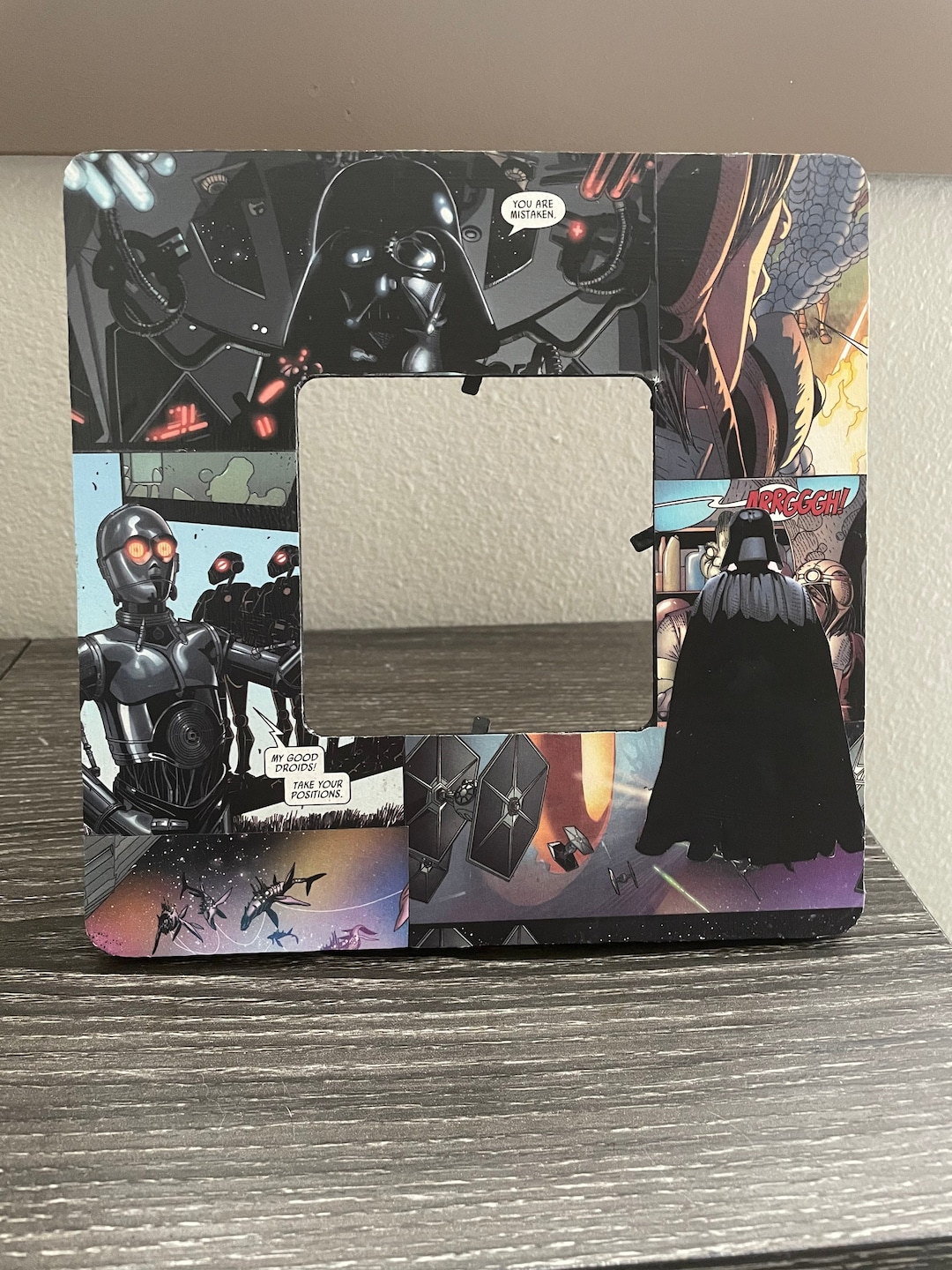 Star Wars Picture Frame, Comic Book Gift, Darth Vader Gift, Comic Book ...