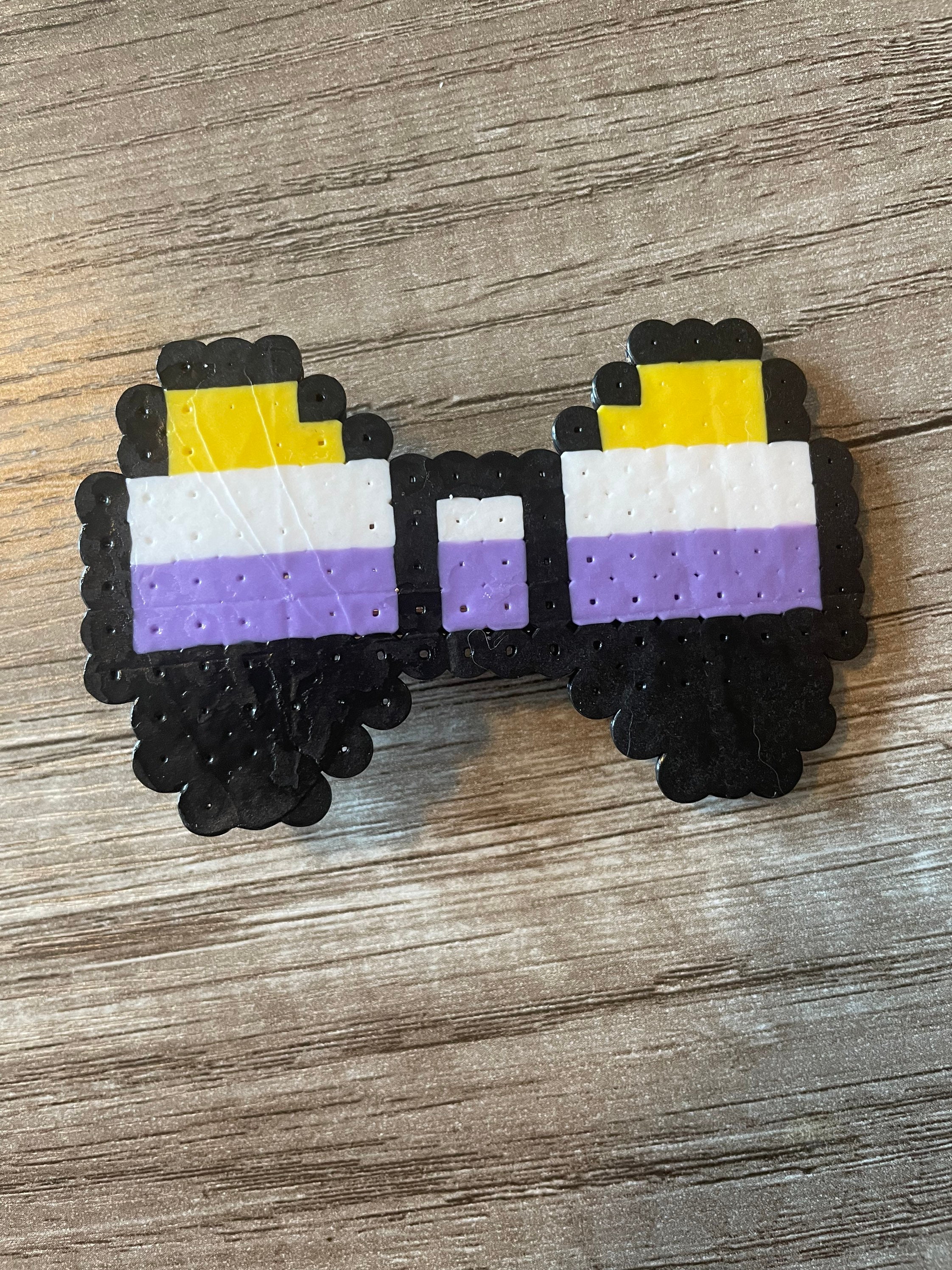 Non-binary Flag 8 Bit Hair Bow, Nonbinary Hair Bow, Nonbinary Bow Tie ...