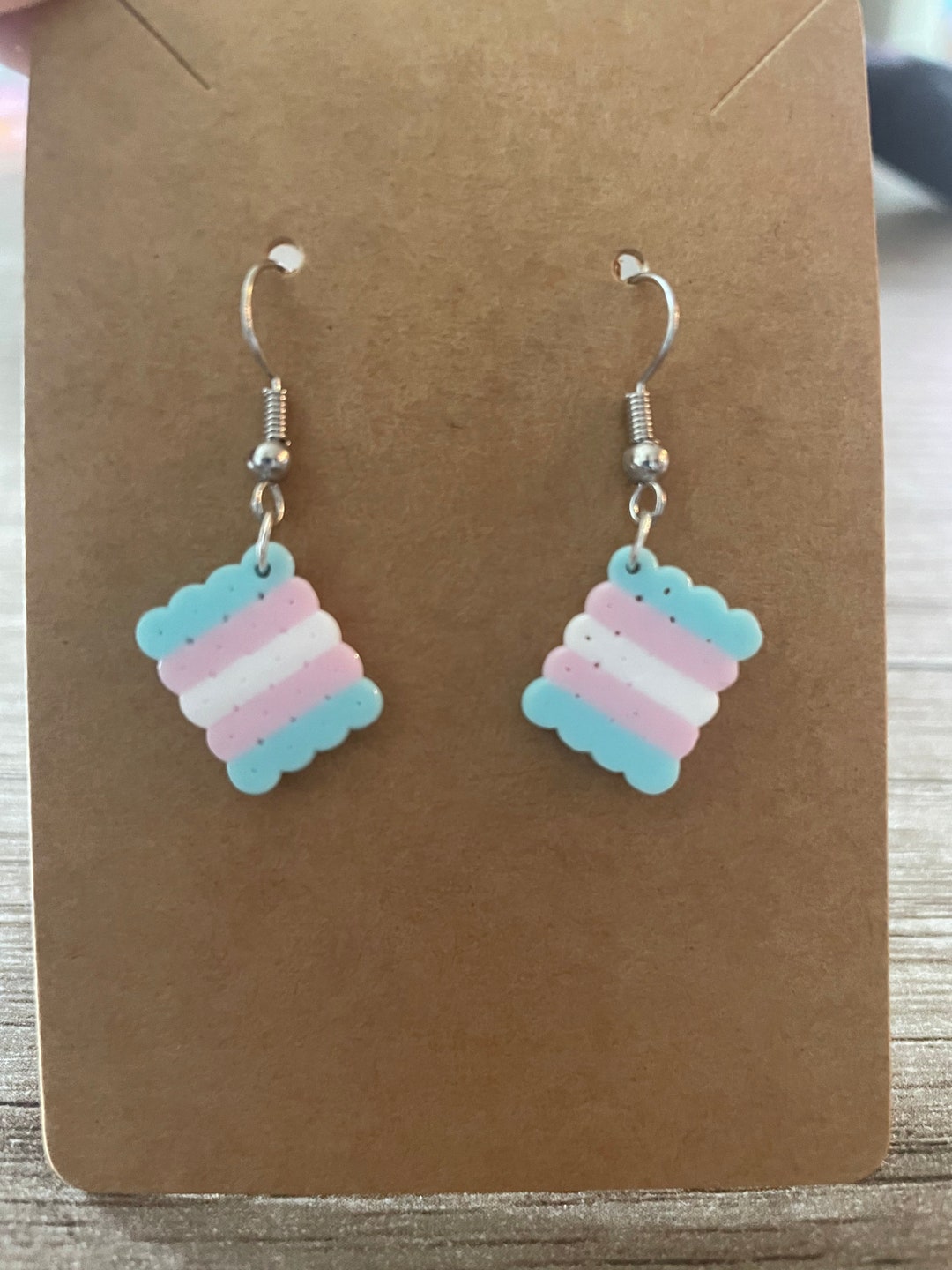Trans Pride Flag Earrings, Trans Flag, Trans Flag Earrings, LGBTQ Gift ...