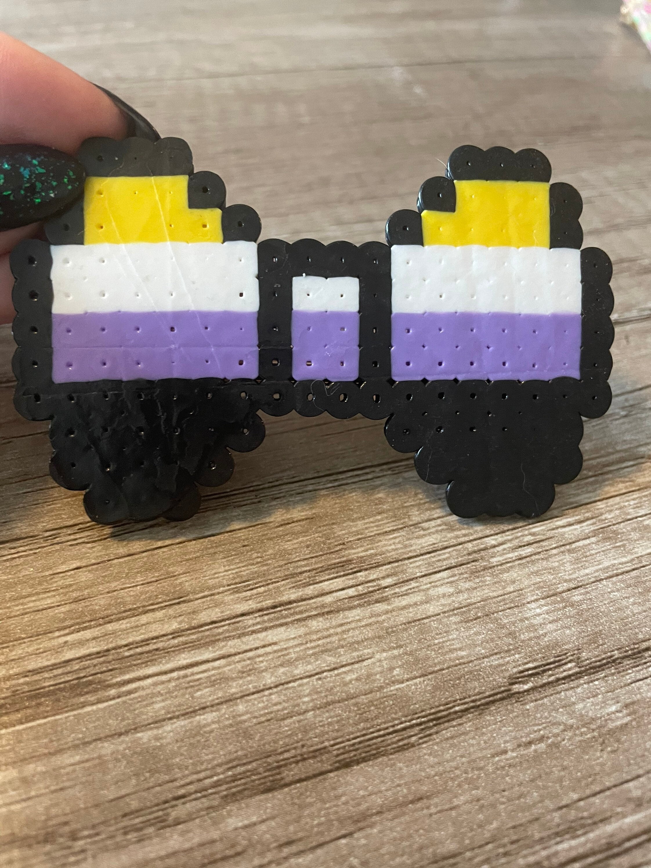 Non-binary Flag 8 Bit Hair Bow, Nonbinary Hair Bow, Nonbinary Bow Tie ...