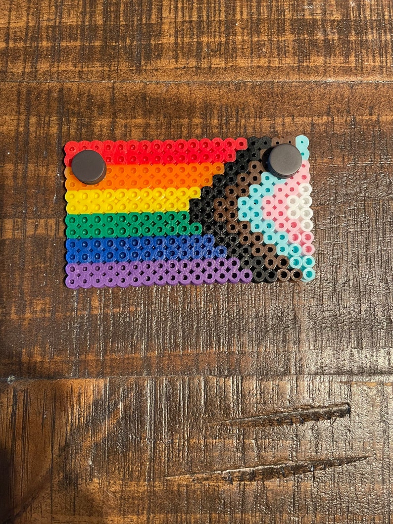 Progress Pride Flag Magnet, LGBTQIA Flag Rainbow Flag, LGBTQ Gift - Etsy